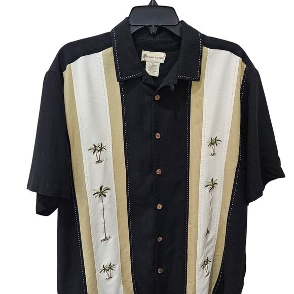 Havana Jack'S Cafe | Shirts | Havana Jacks Cafe Palm Tree Print Button ...